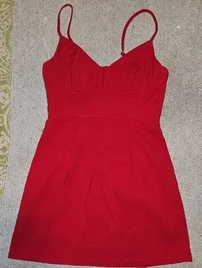 Princess Polly | Dresses | Princess Polly Red Mini Dress With Spaghetti ...
